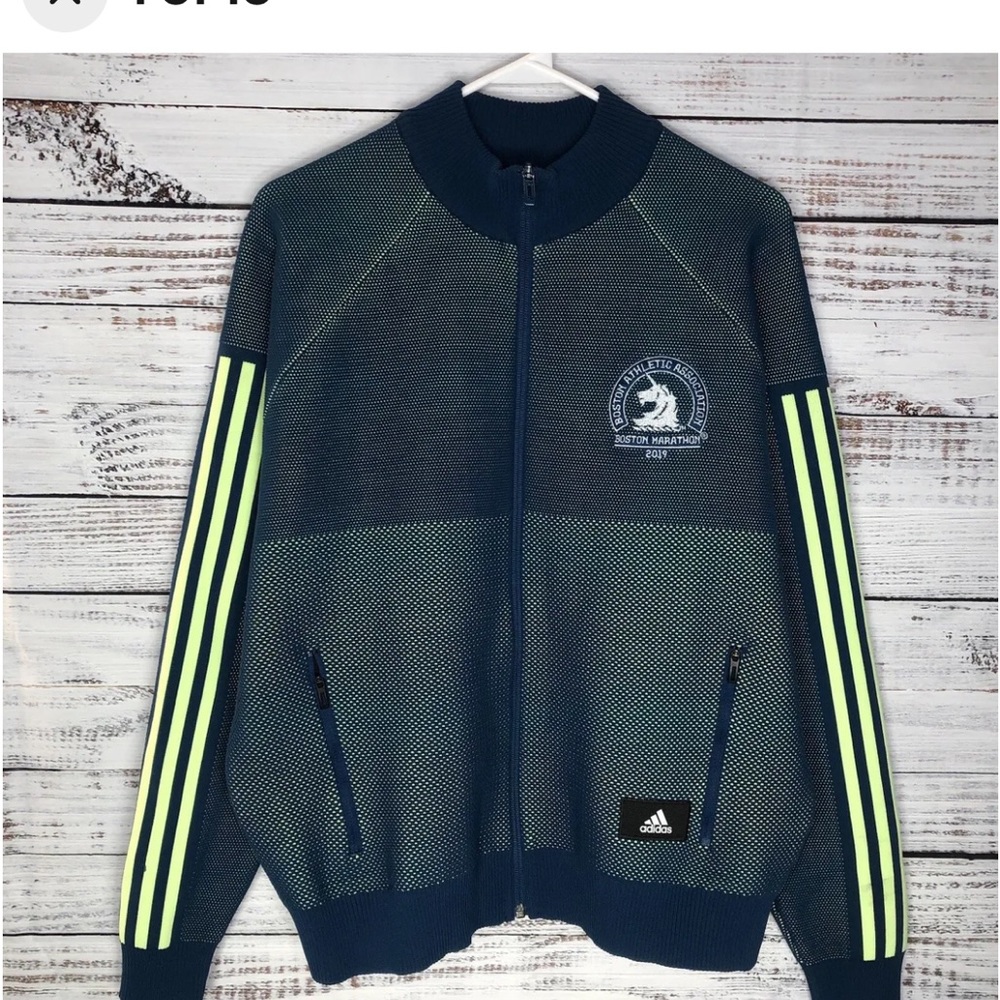 Adidas 2019 Boston Marathon Track Jacket Small - Gem